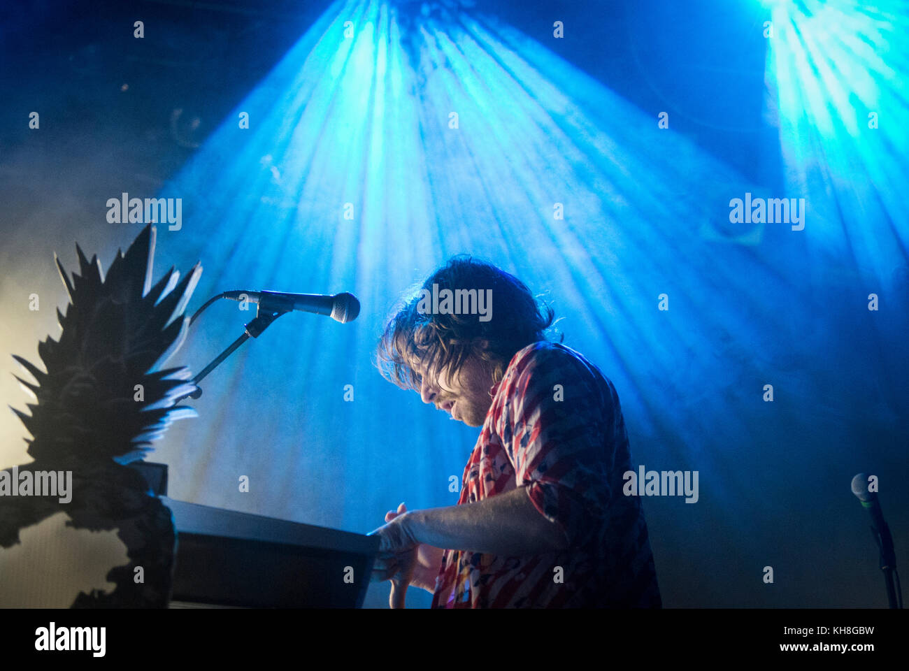 The American experimental pop band Yeasayer performs a live concert at ...