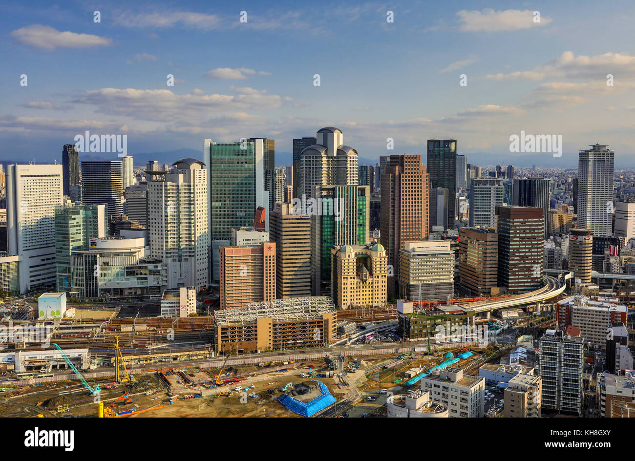 Japan, Osaka City, Umeda District skyline *** Local Caption ...