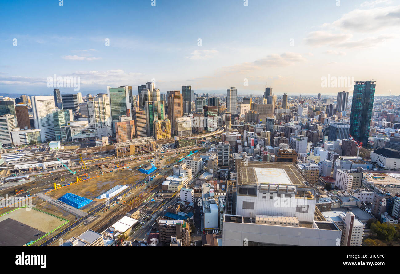 Japan, Osaka City, Umeda District skyline *** Local Caption ...