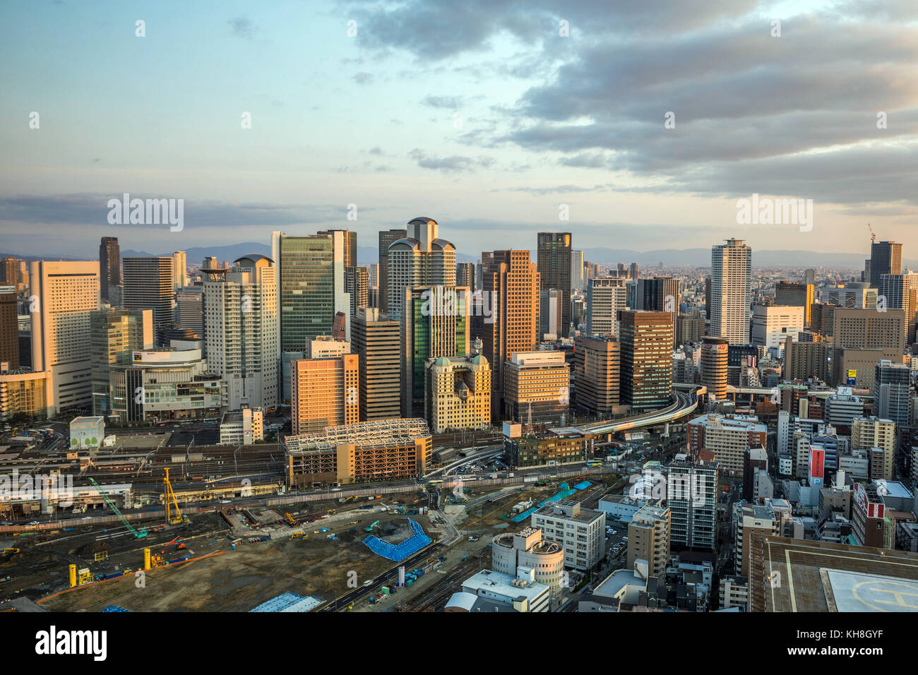 Japan, Osaka City, Umeda District skyline *** Local Caption ...