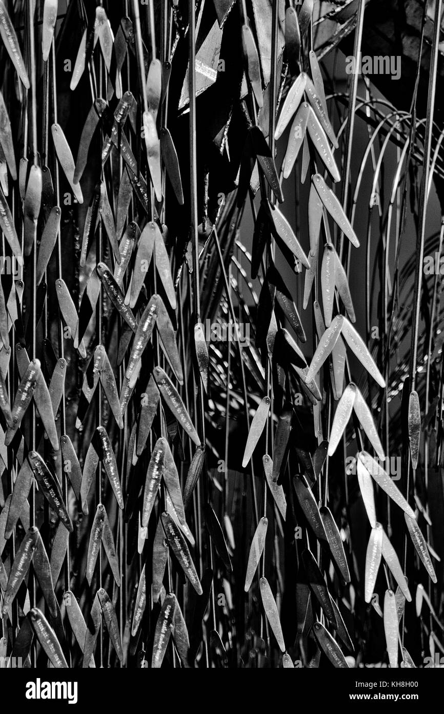 Close detail of the " Tree of Life " Holocaust Memorial, the Great ...