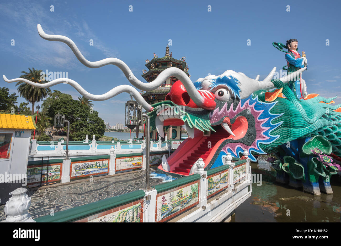 Taiwan, Kaohsiung City, Tsoying District, Lotus Pond, Spring and autumn ...
