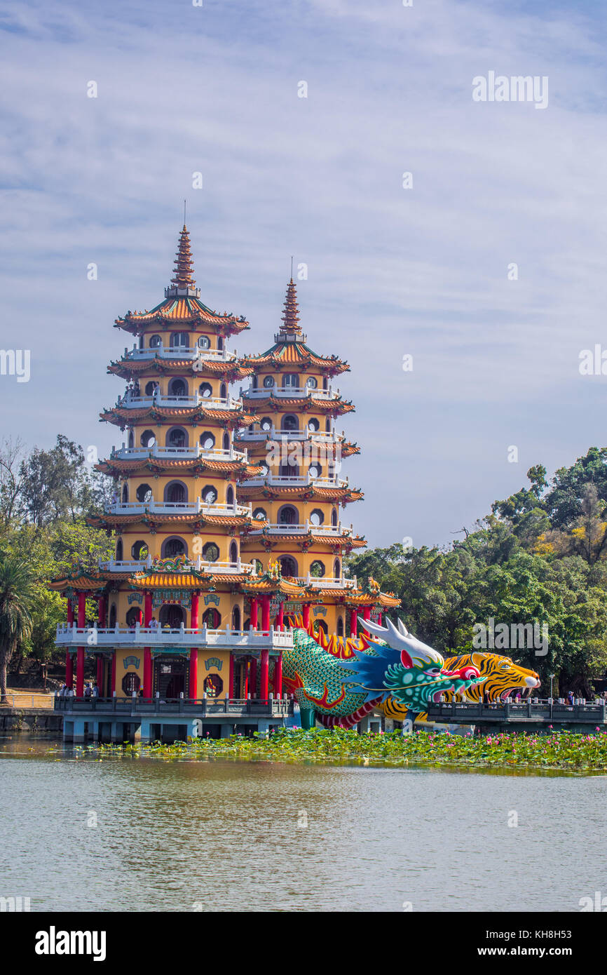 Taiwan, Kaohsiung City, Tsoying District, Lotus Pond, Dragon and Tiger ...