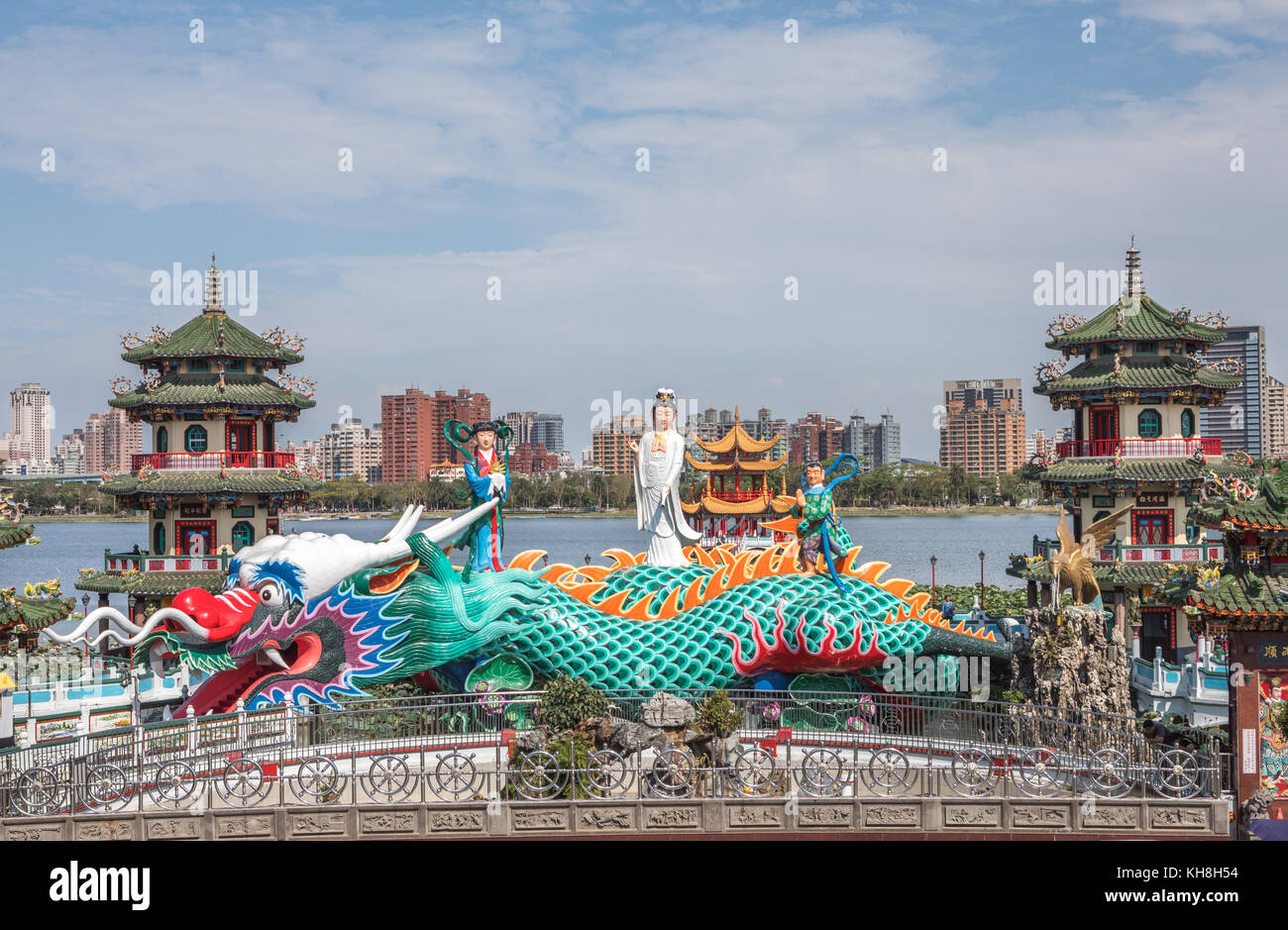 Taiwan, Kaohsiung City, Tsoying District, Lotus Pond, Spring and autumn ...