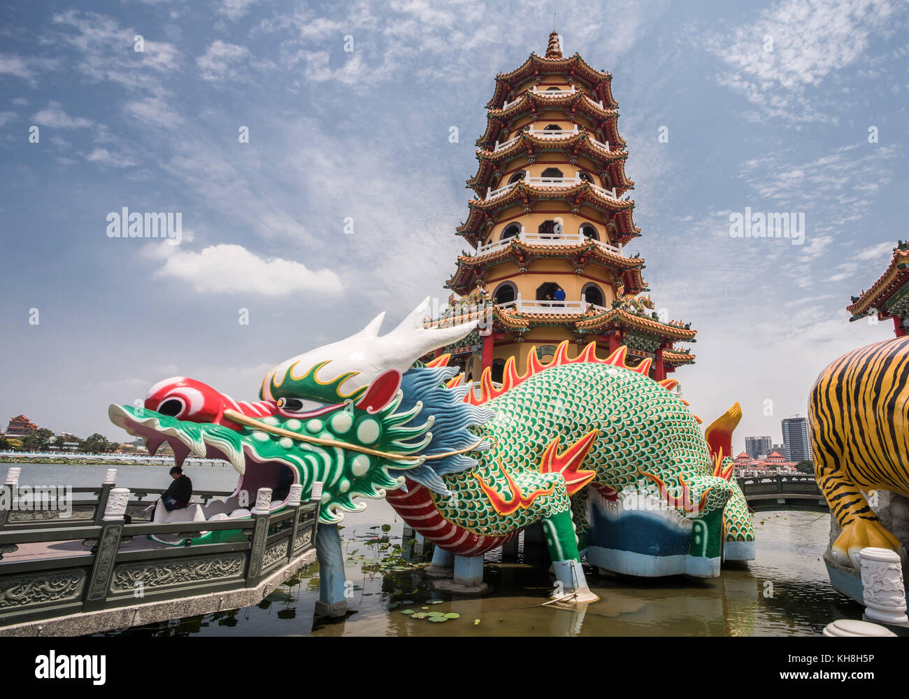 Taiwan, Kaohsiung City, Tsoying District, Lotus Pond, Dragon and Tiger ...