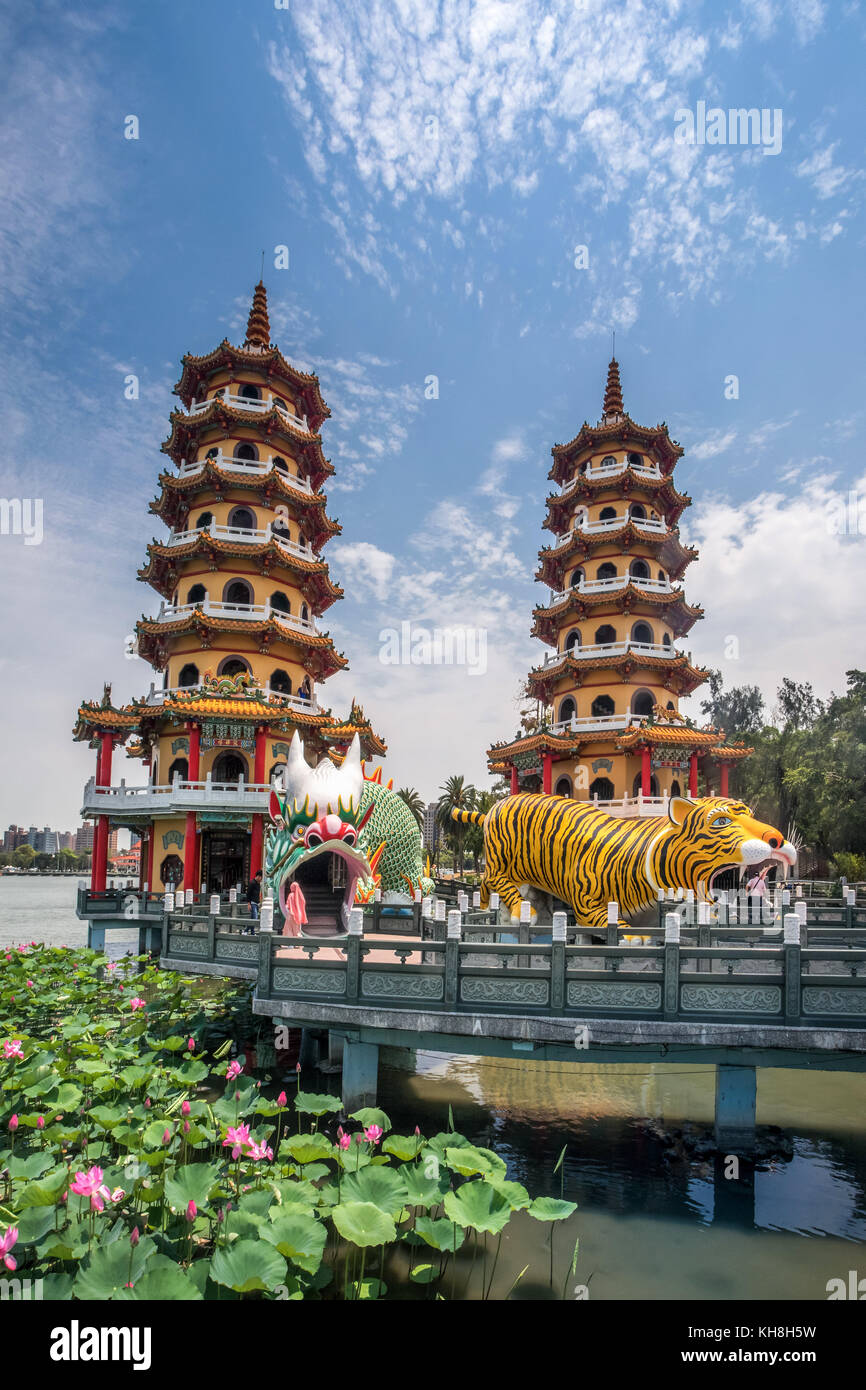 Taiwan, Kaohsiung City, Tsoying District, Lotus Pond, Dragon and Tiger ...