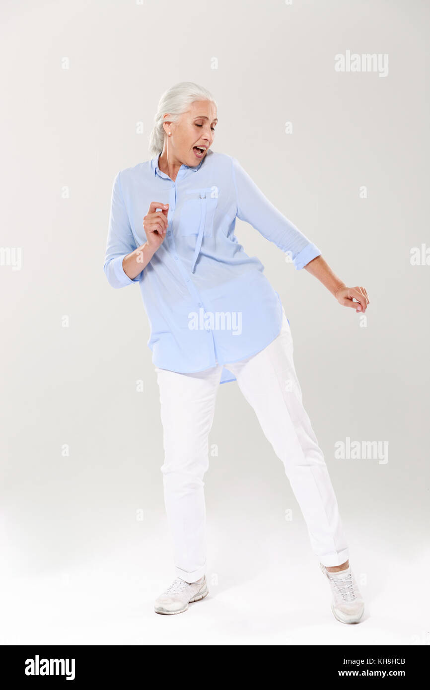 Old lady dancing hi-res stock photography and images - Alamy