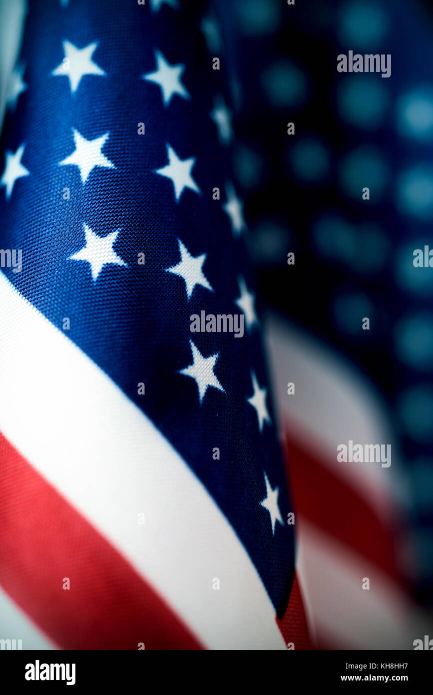 American flags in a line hi-res stock photography and images - Alamy