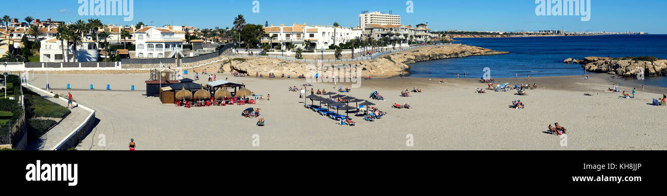 Orihuela, Spain - November 5, 2017: Panorama of Cala Capitan beach in ...