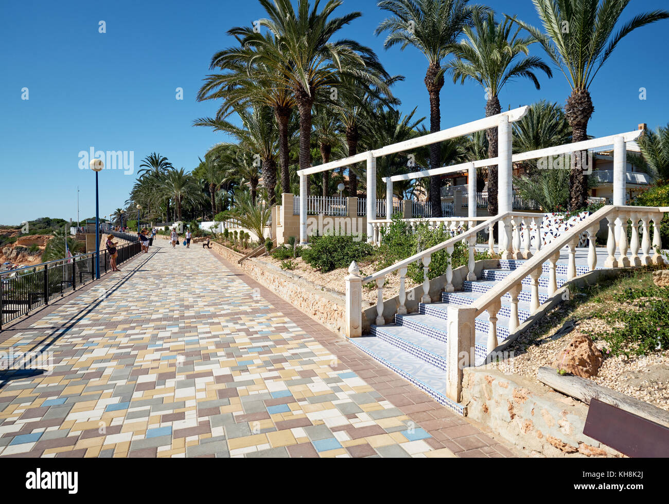 Punta Prima, Spain - October 21, 2017: Promenade of Punta Prima. Punta ...