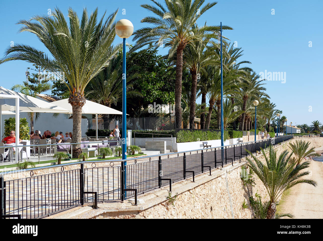Punta Prima, Spain - October 21, 2017: Promenade of Punta Prima. Punta ...