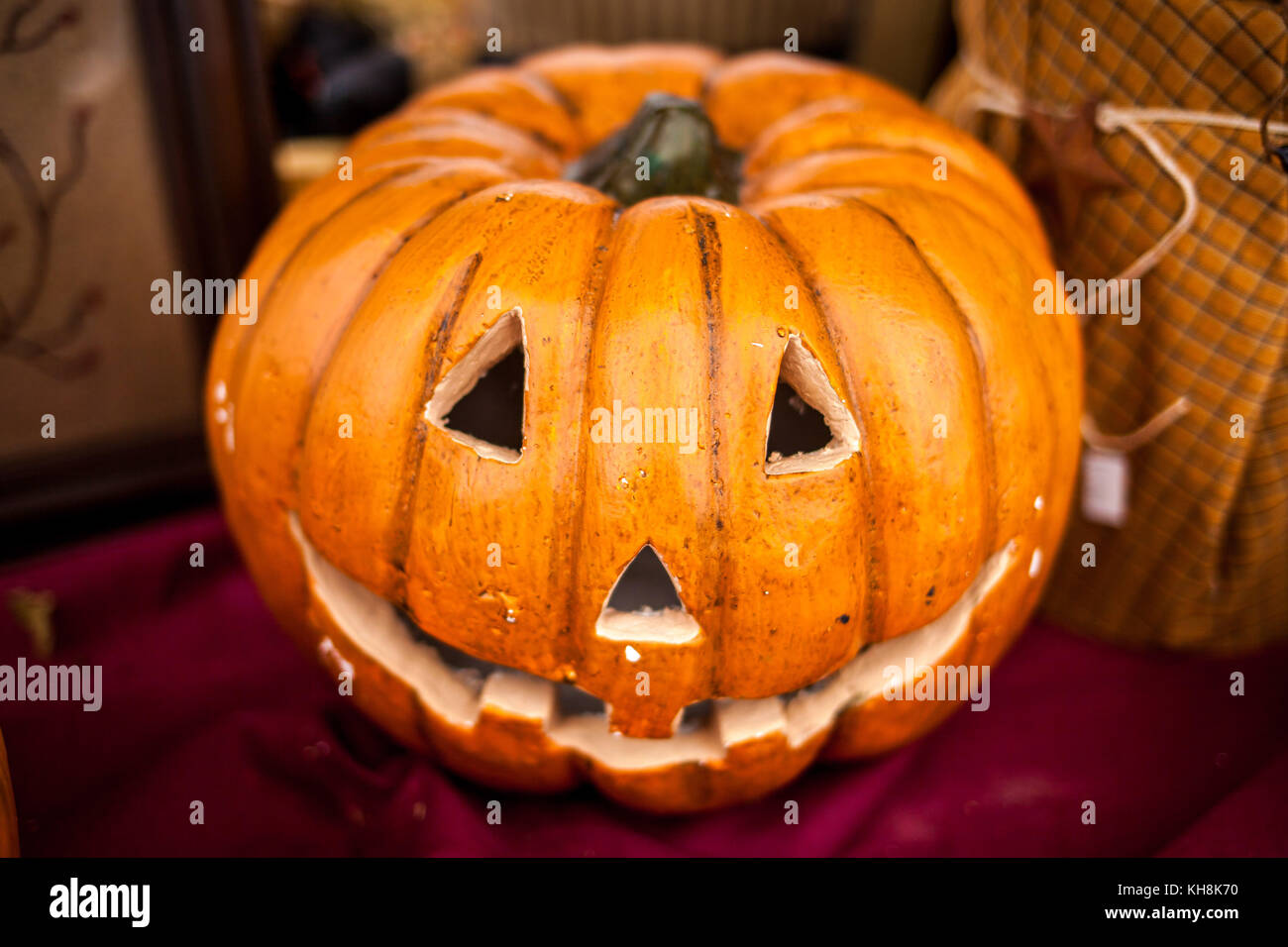 Fall season pimpkin halloween cut Stock Photo - Alamy