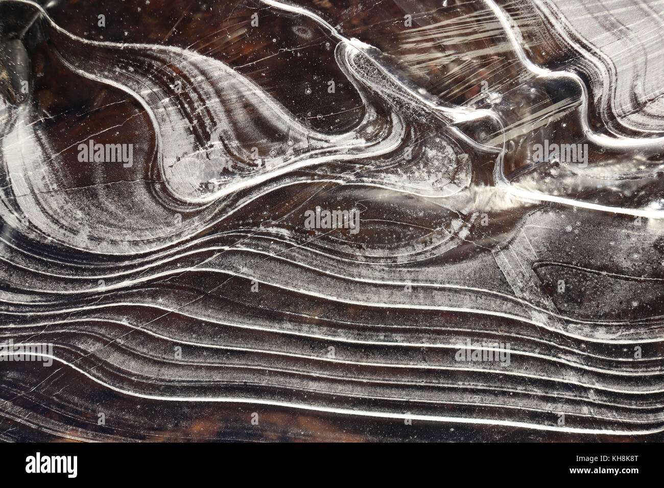 Transparent Ice Surface Background Texture. Wavy Drawings of Ice Lines ...