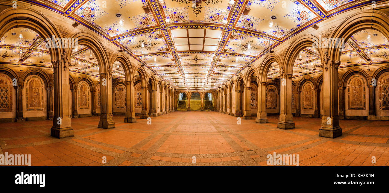 Bethesda arcade central park manhattan hi-res stock photography and ...