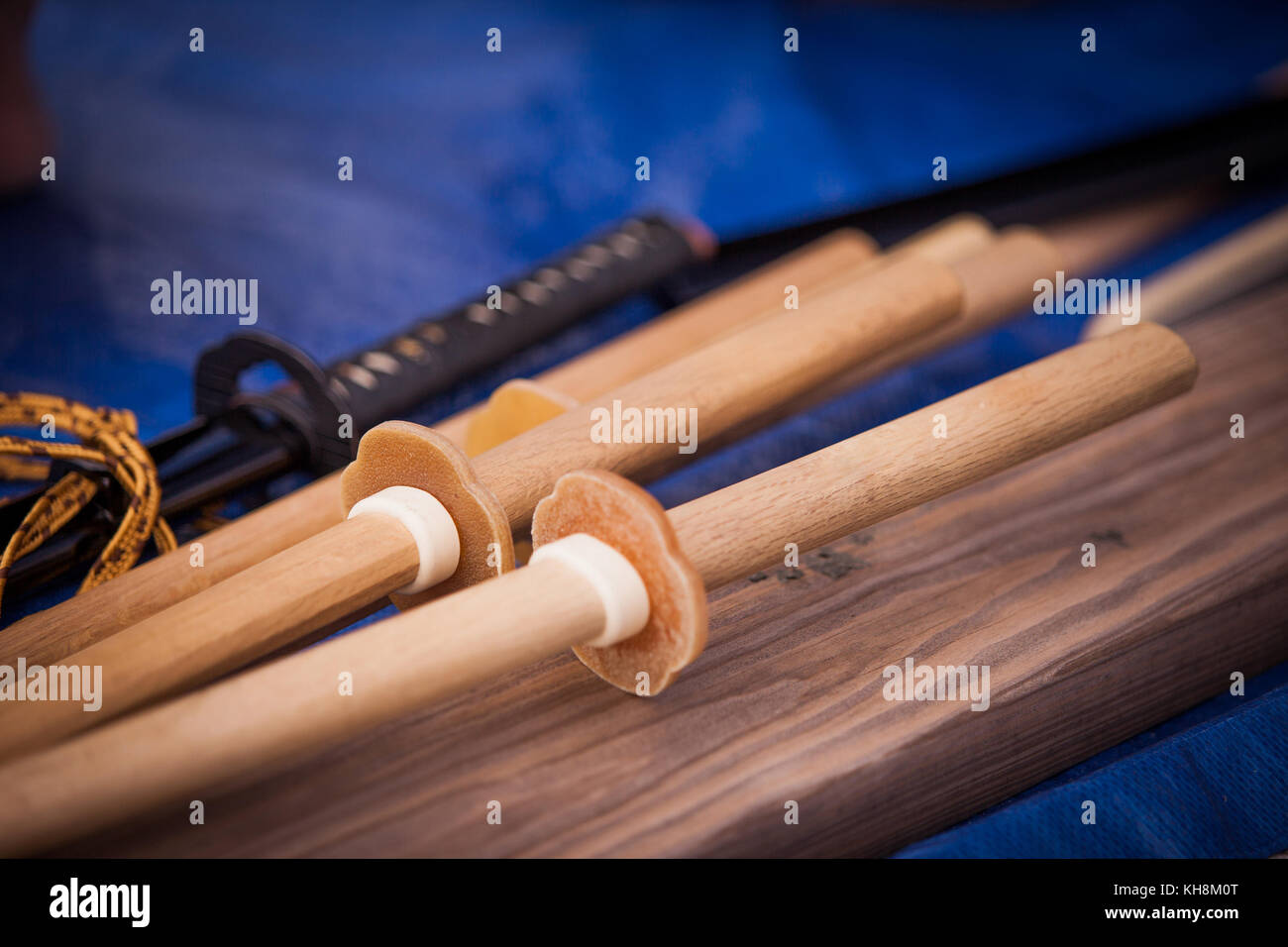 Wooden training swords hi-res stock photography and images - Alamy