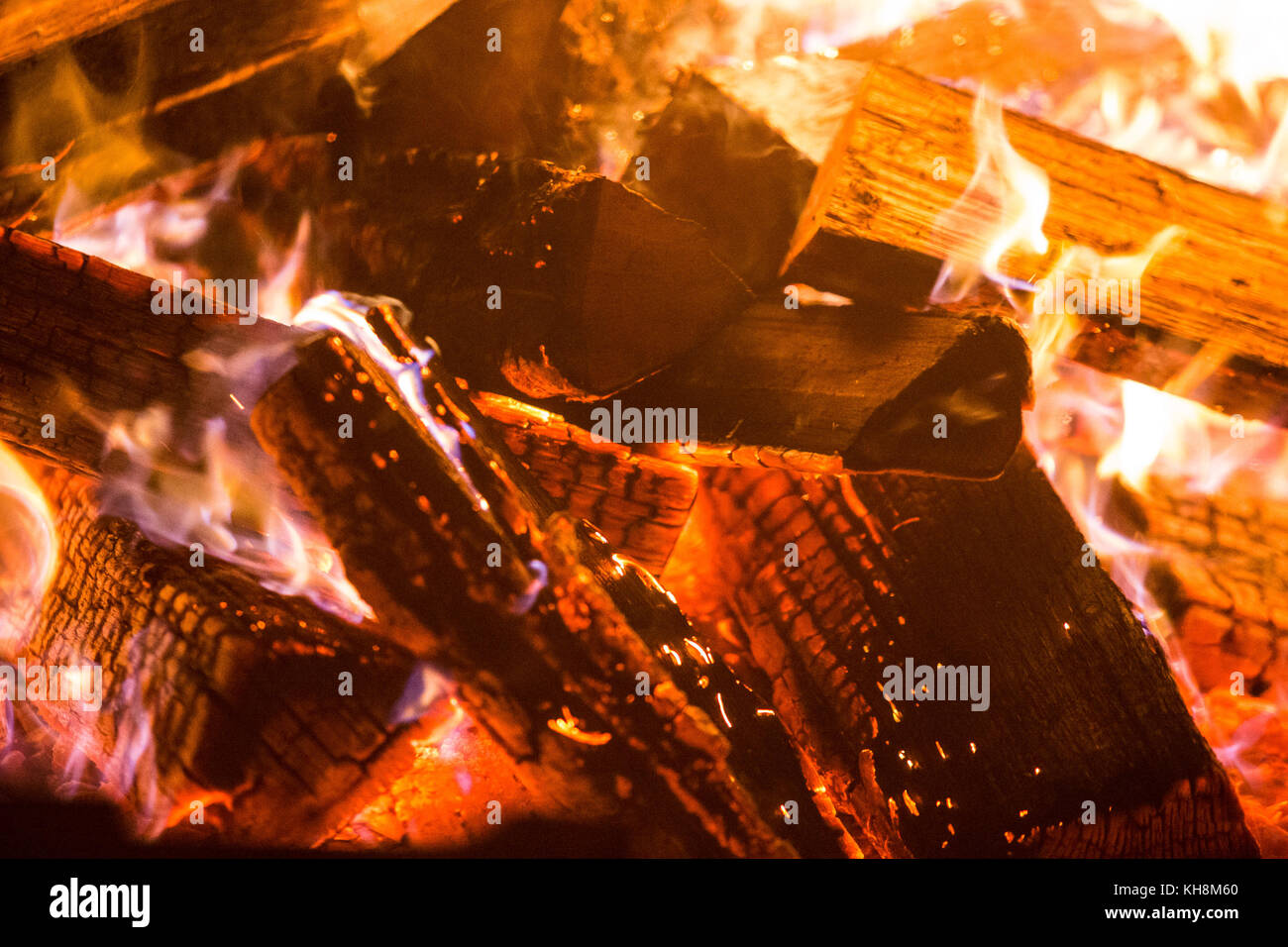 Burning Fire wood coal hot Stock Photo - Alamy