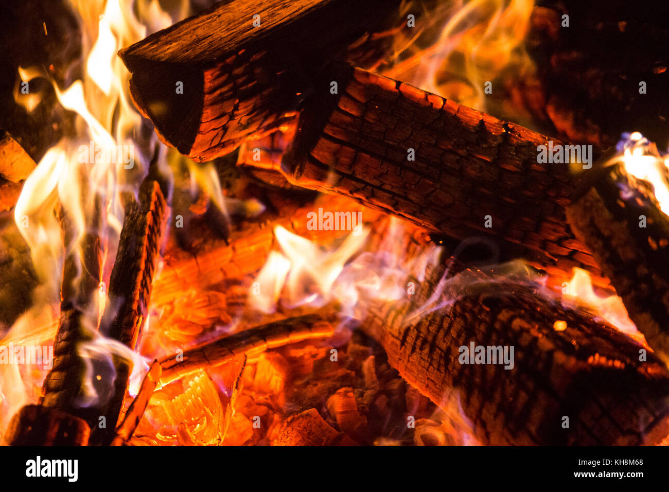 Burning Fire wood coal hot Stock Photo - Alamy