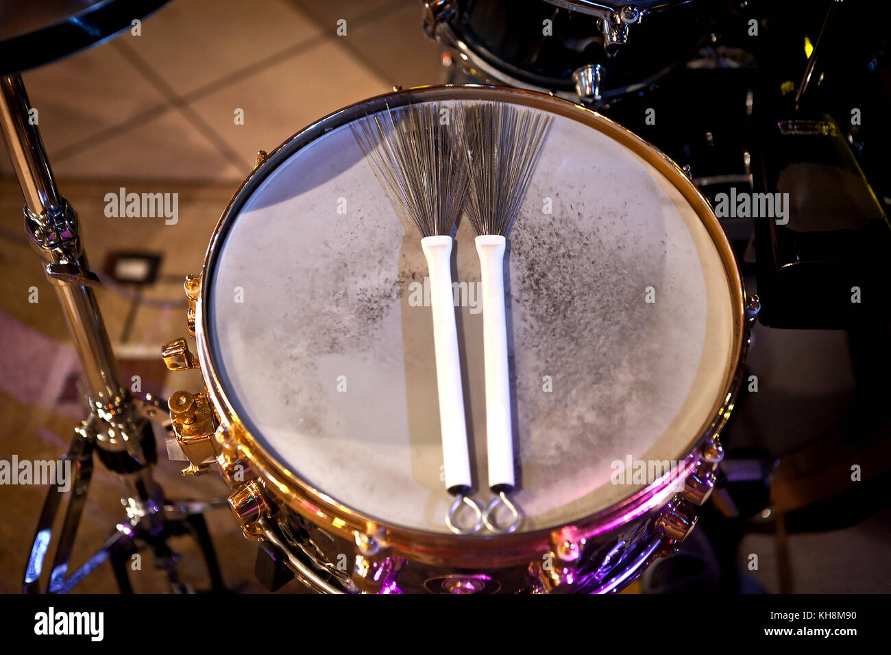 Drum set jazz night Stock Photo - Alamy