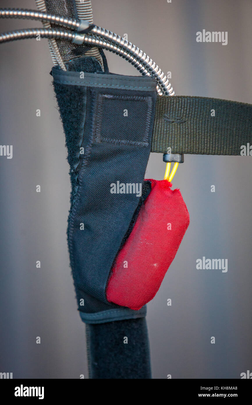 Skydiving parachute components equipment parts Stock Photo - Alamy