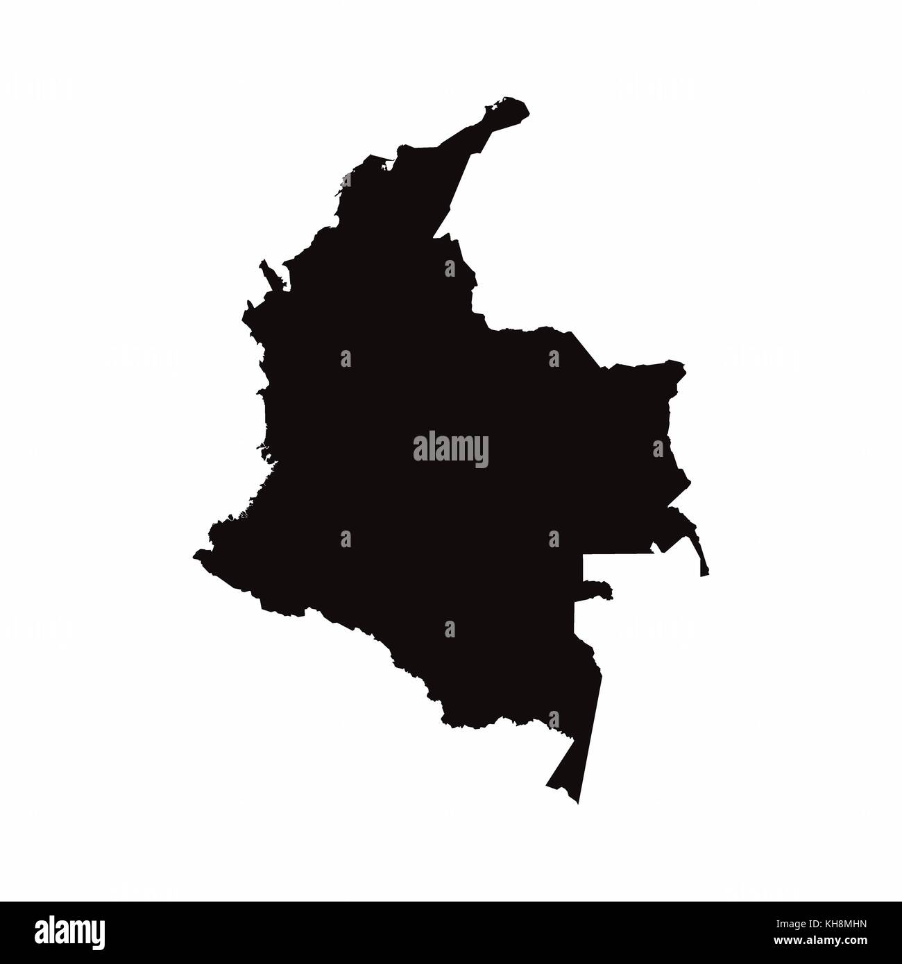 Colombia vector country map Stock Vector Image & Art - Alamy