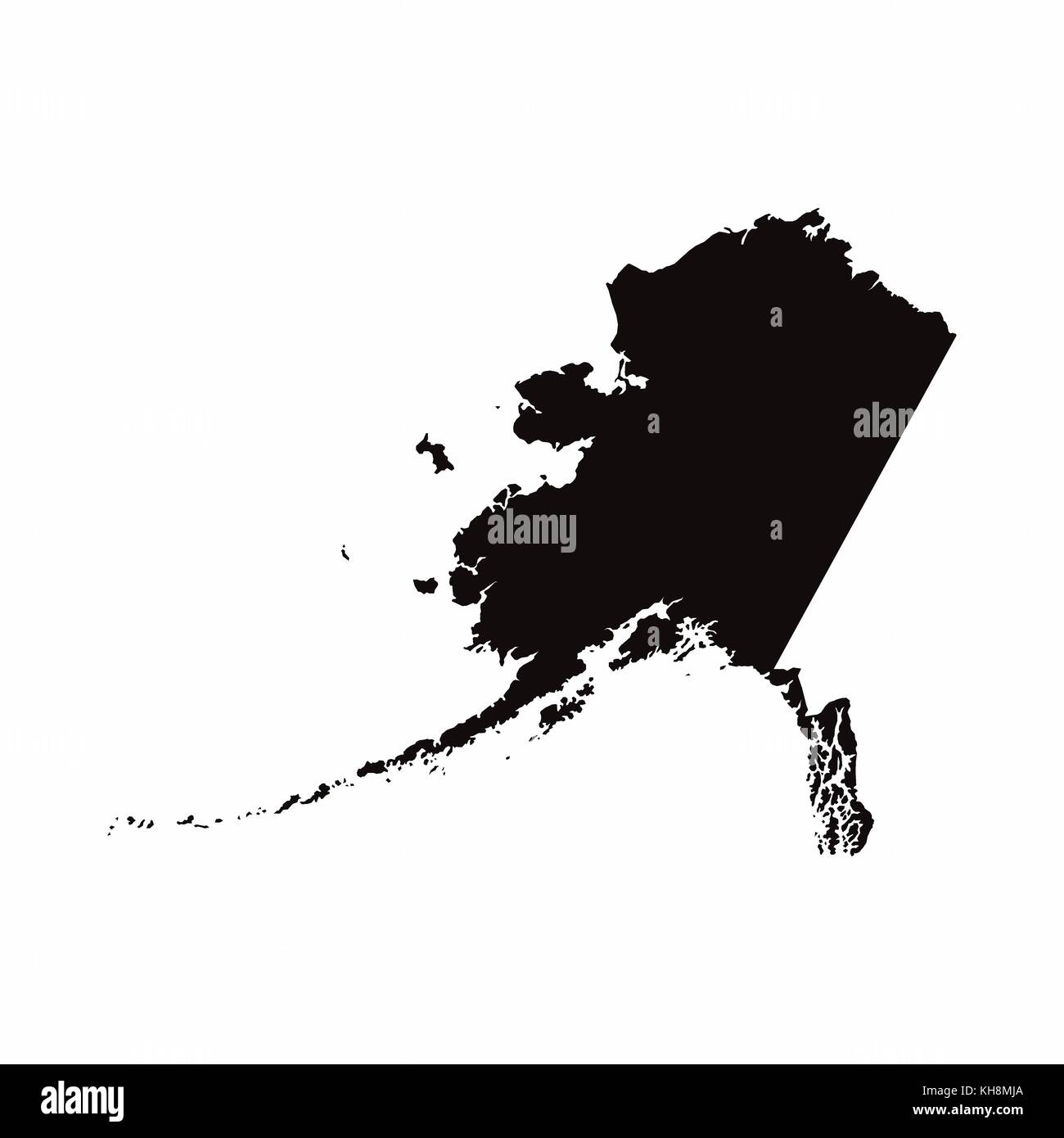 Alaska vector country map Stock Vector Image & Art - Alamy