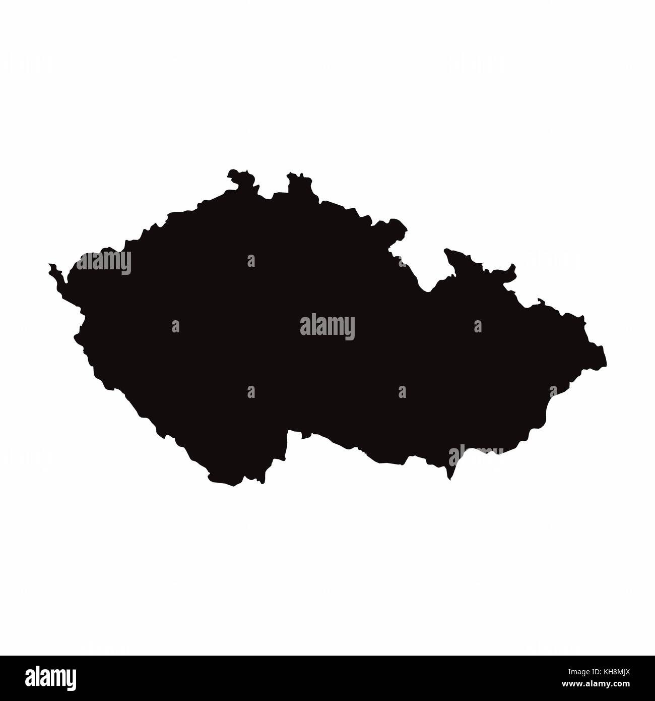 Czech Republic vector country map Stock Vector Image & Art - Alamy