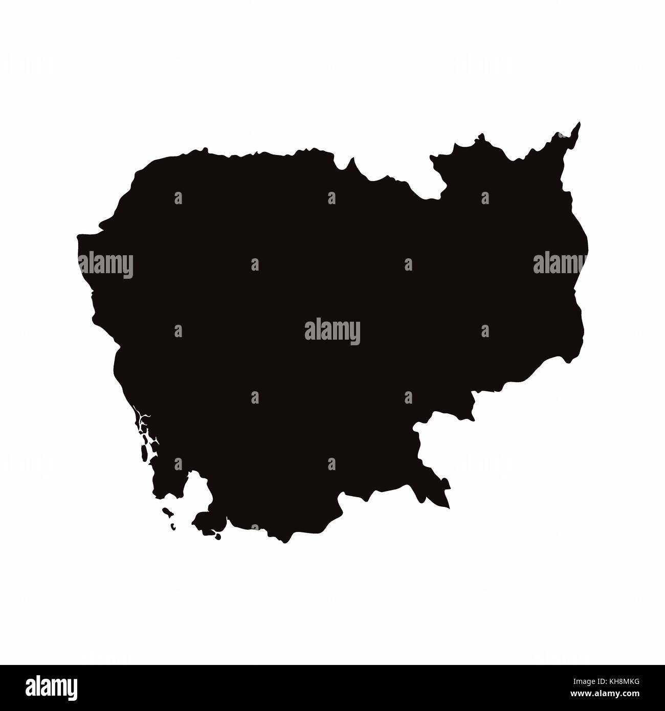 Cambodia vector country map Stock Vector Image & Art - Alamy