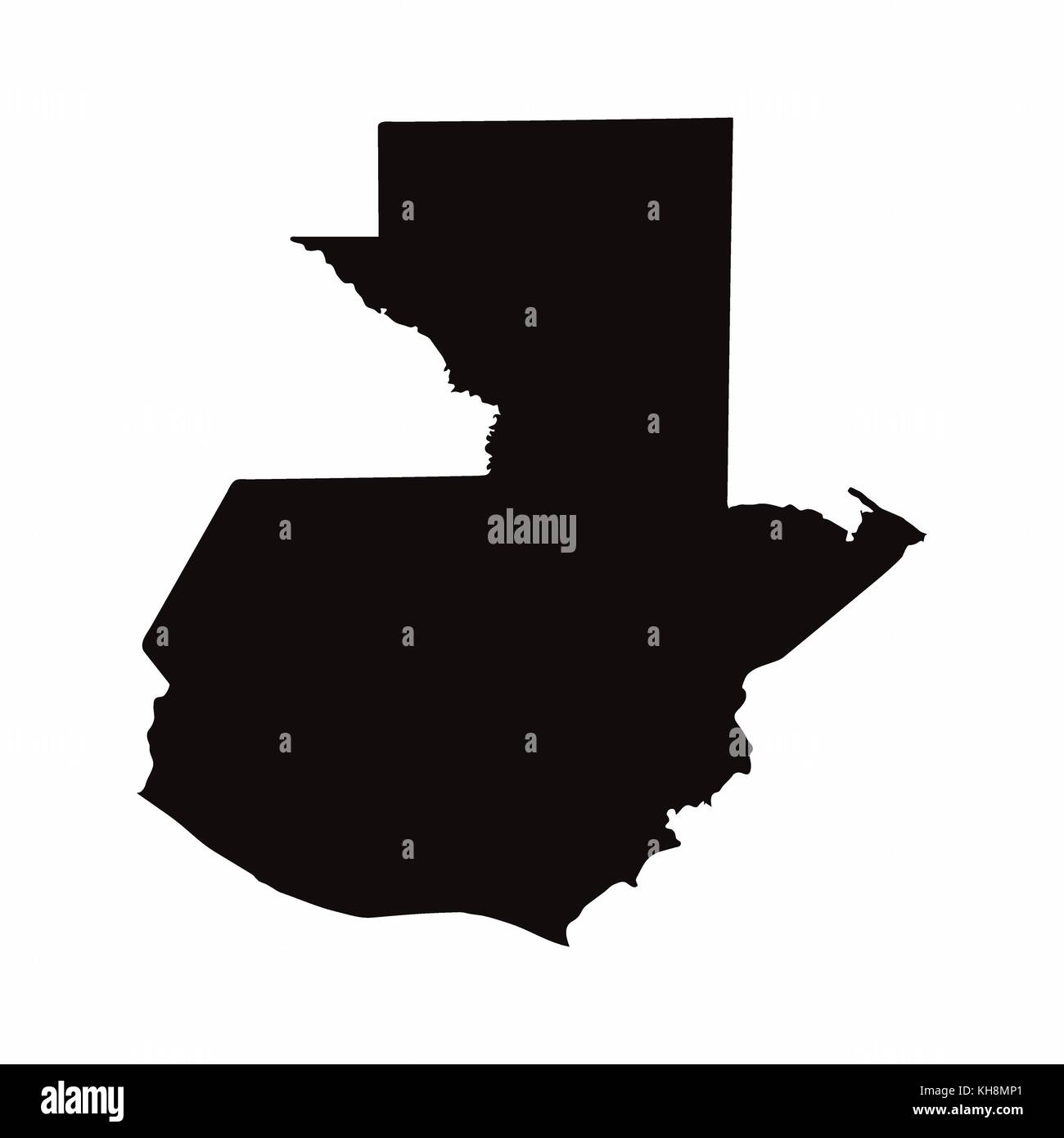 Guatemala vector country map Stock Vector Image & Art - Alamy