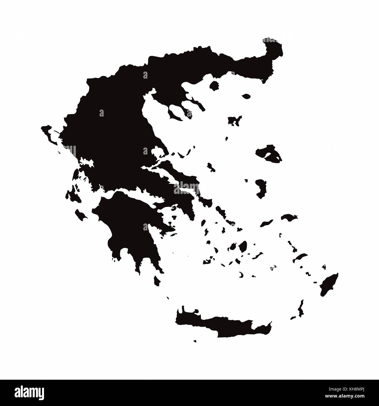 Greece vector country map Stock Vector Image & Art - Alamy