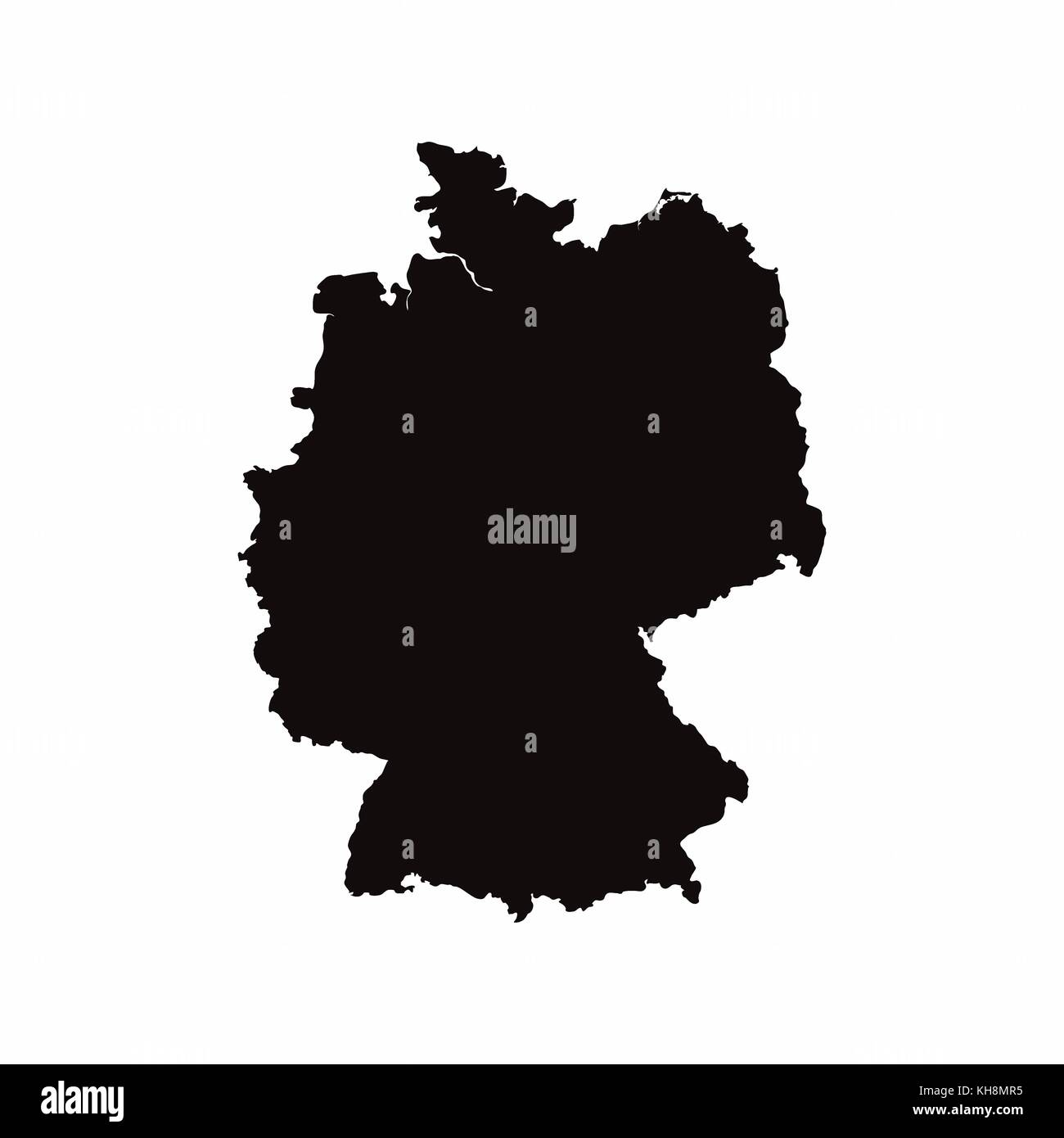 Germany vector country map Stock Vector Image & Art - Alamy