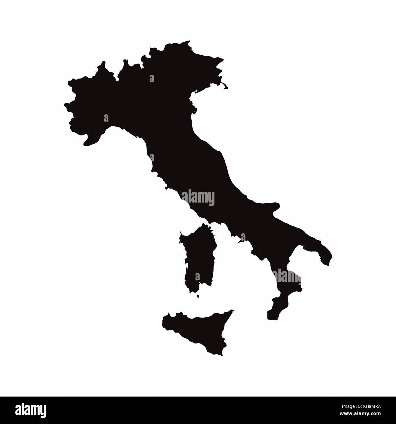 Italy vector country map Stock Vector Image & Art - Alamy