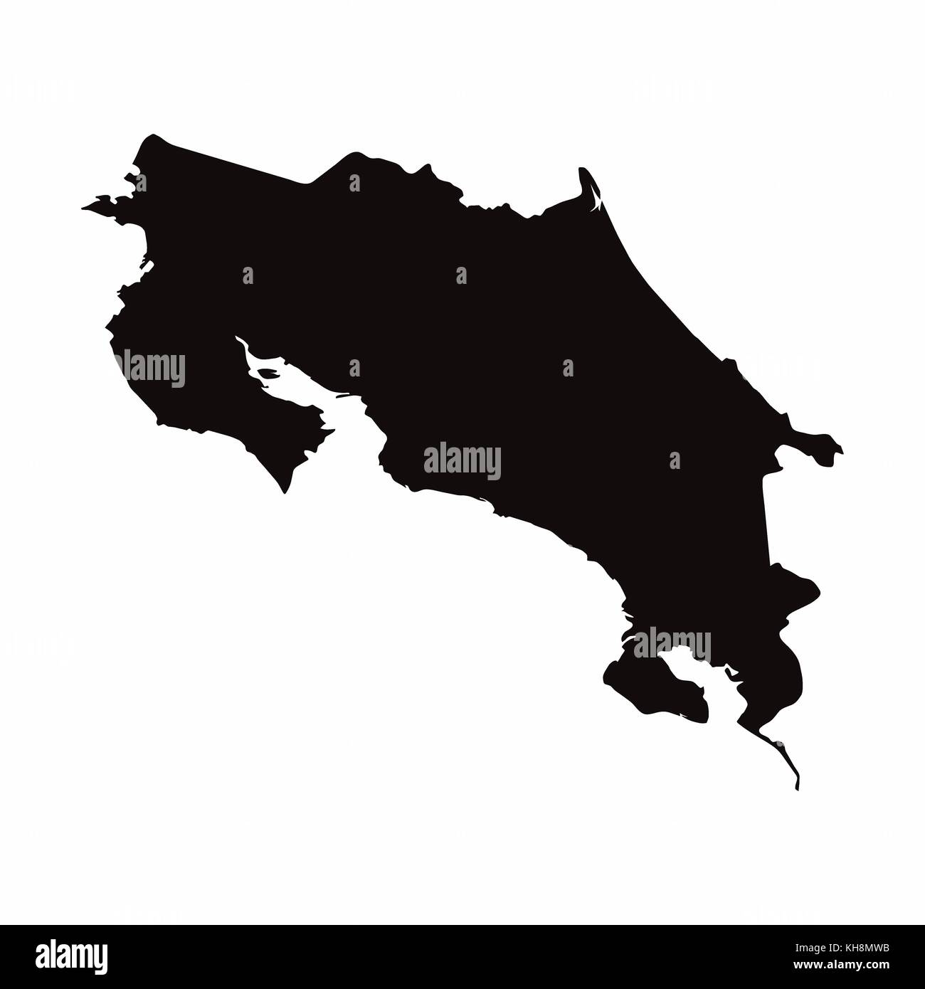 Political map costa rica Cut Out Stock Images & Pictures - Alamy