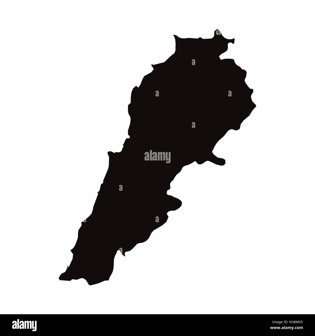 Lebanon vector country map Stock Vector Image & Art - Alamy