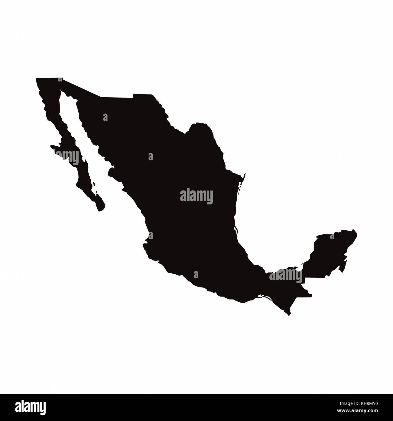 Mexico vector country map Stock Vector Image & Art - Alamy