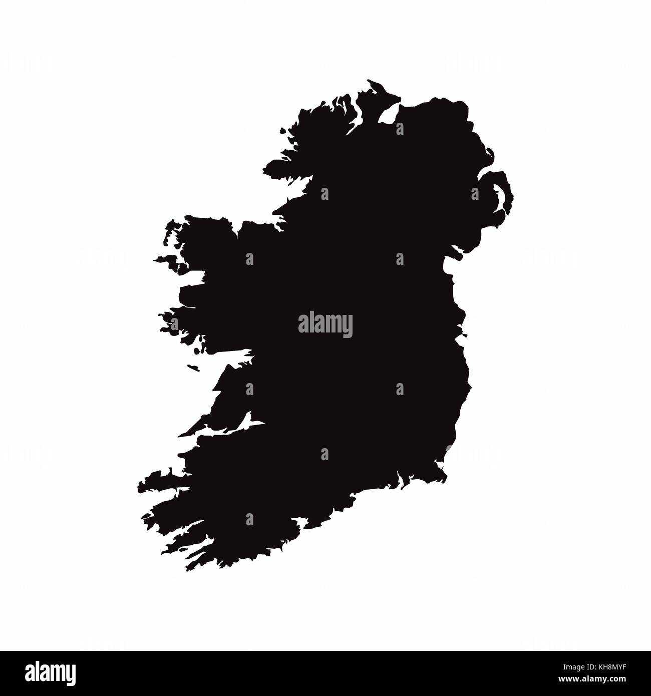 Ireland vector country map Stock Vector Image & Art - Alamy