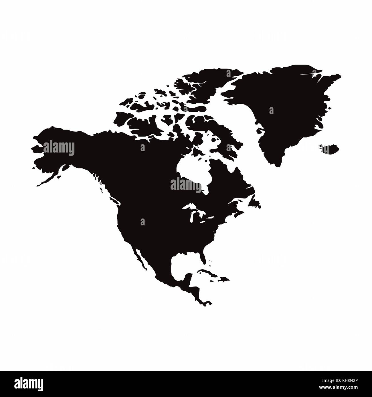 North America vector country map Stock Vector Image & Art - Alamy