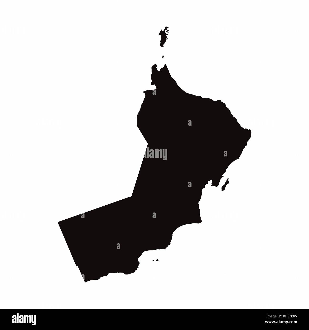 Oman vector country map Stock Vector Image & Art - Alamy