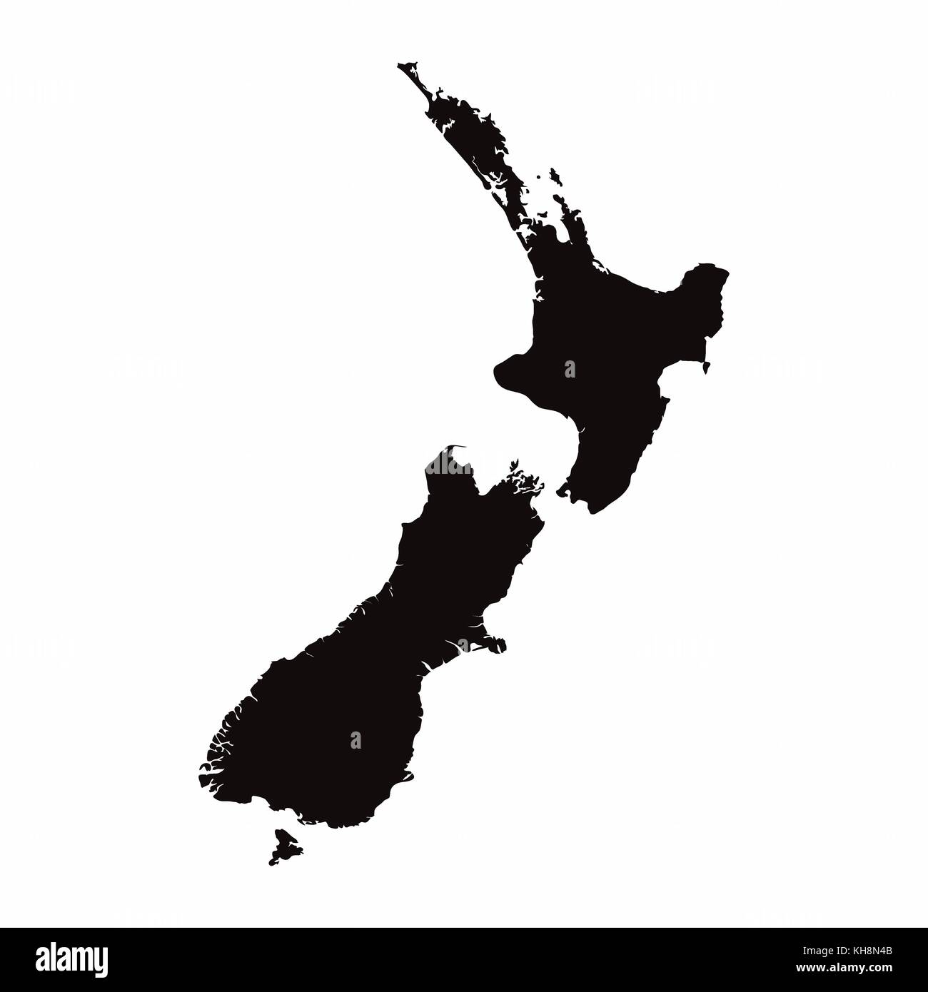 New Zealand vector country map Stock Vector Image & Art - Alamy
