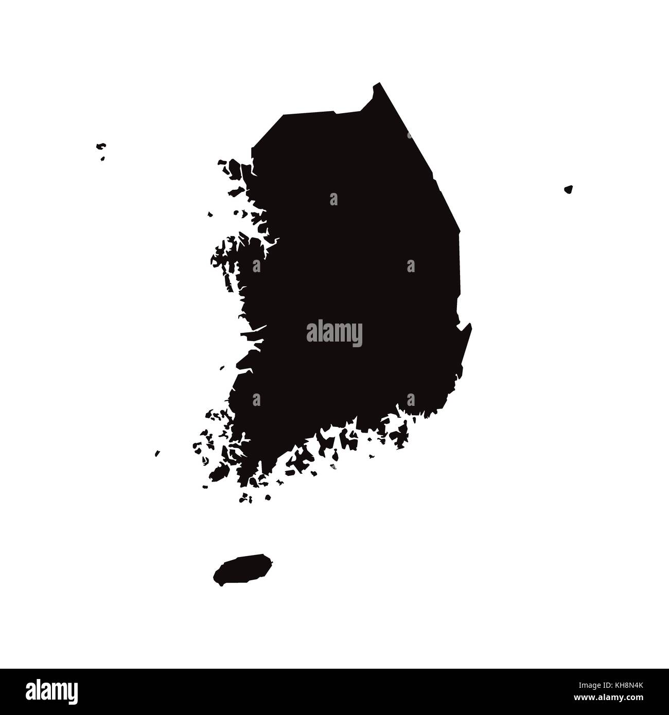 South Korea vector country map Stock Vector Image & Art - Alamy