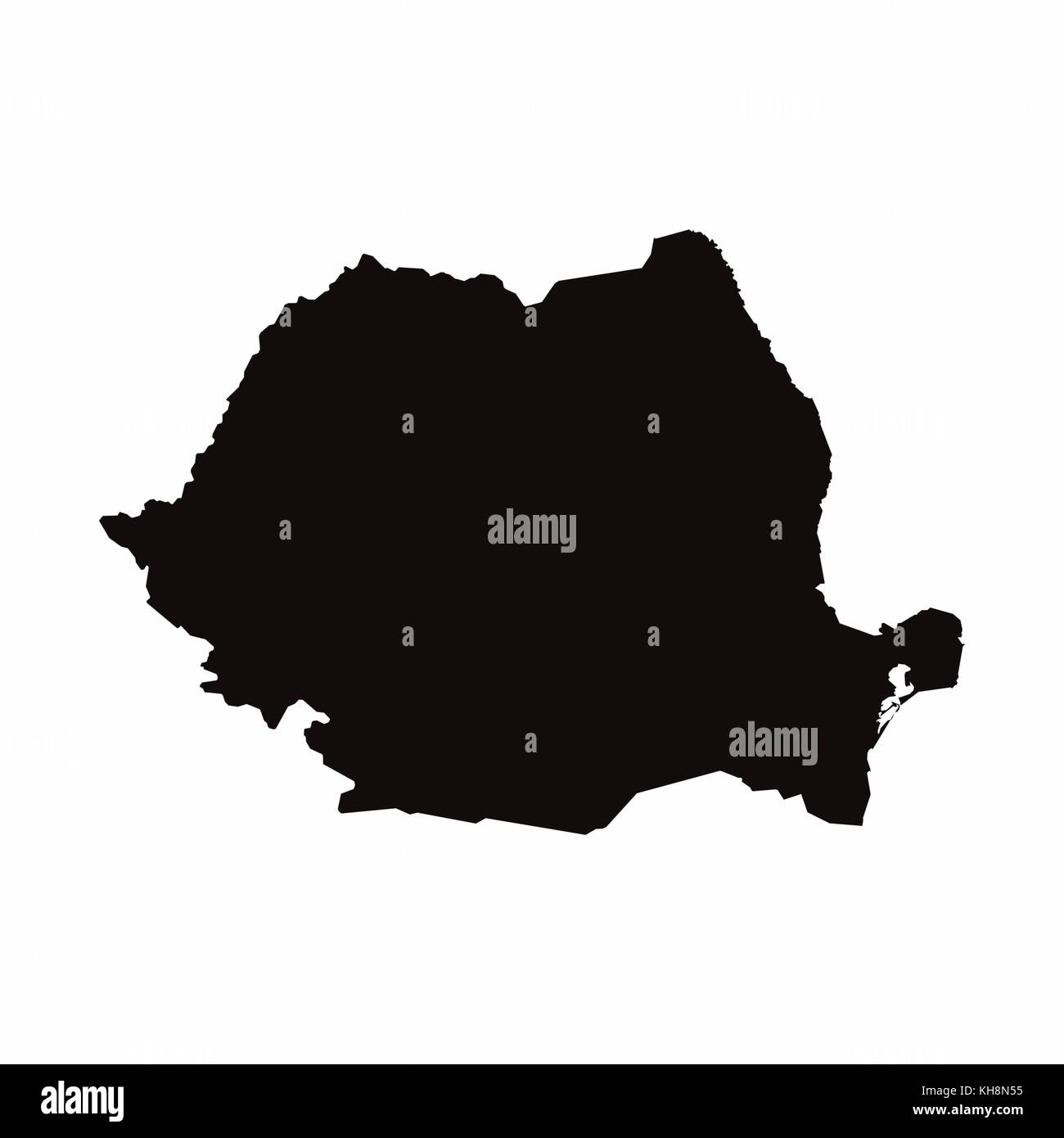 Romania vector country map Stock Vector Image & Art - Alamy