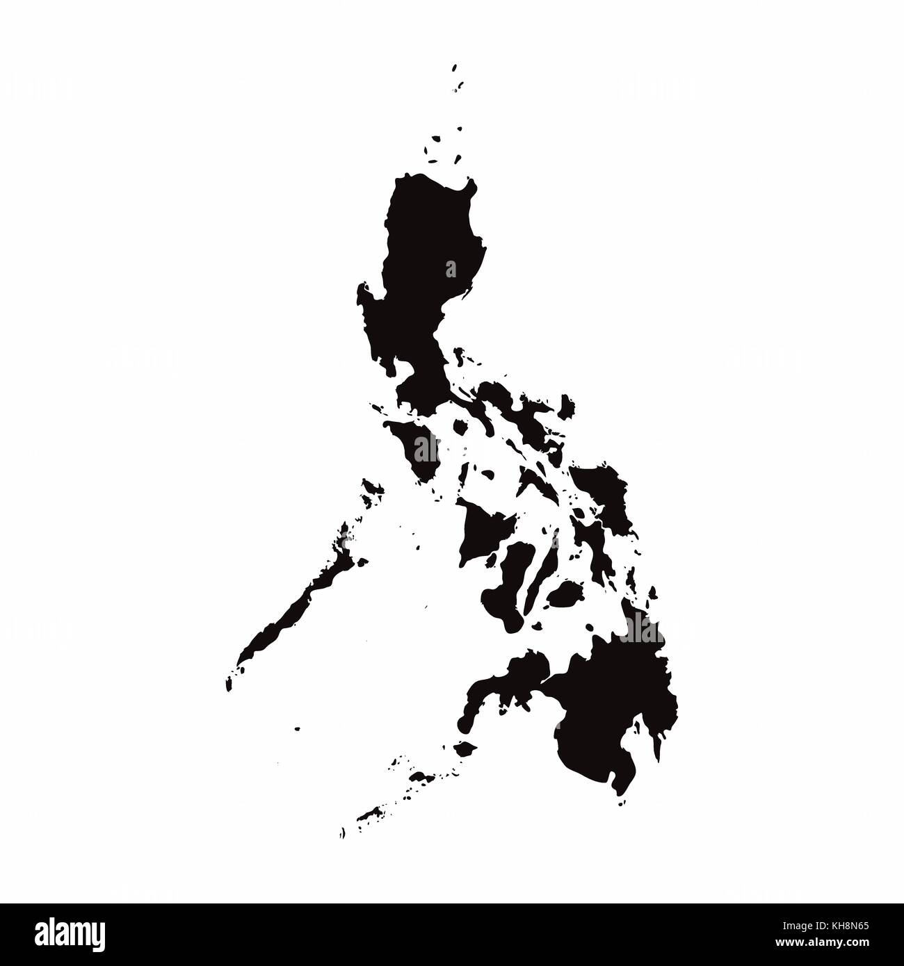 Philippines vector country map Stock Vector Image & Art - Alamy