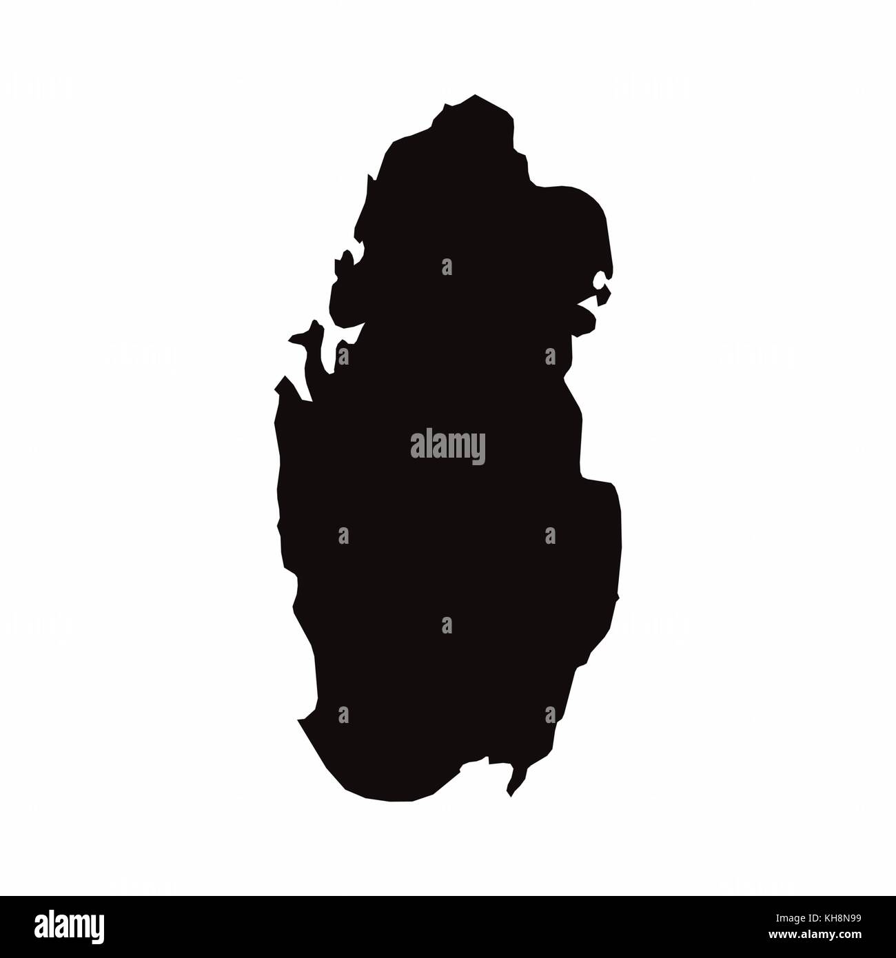 Qatar vector country map Stock Vector Image & Art - Alamy