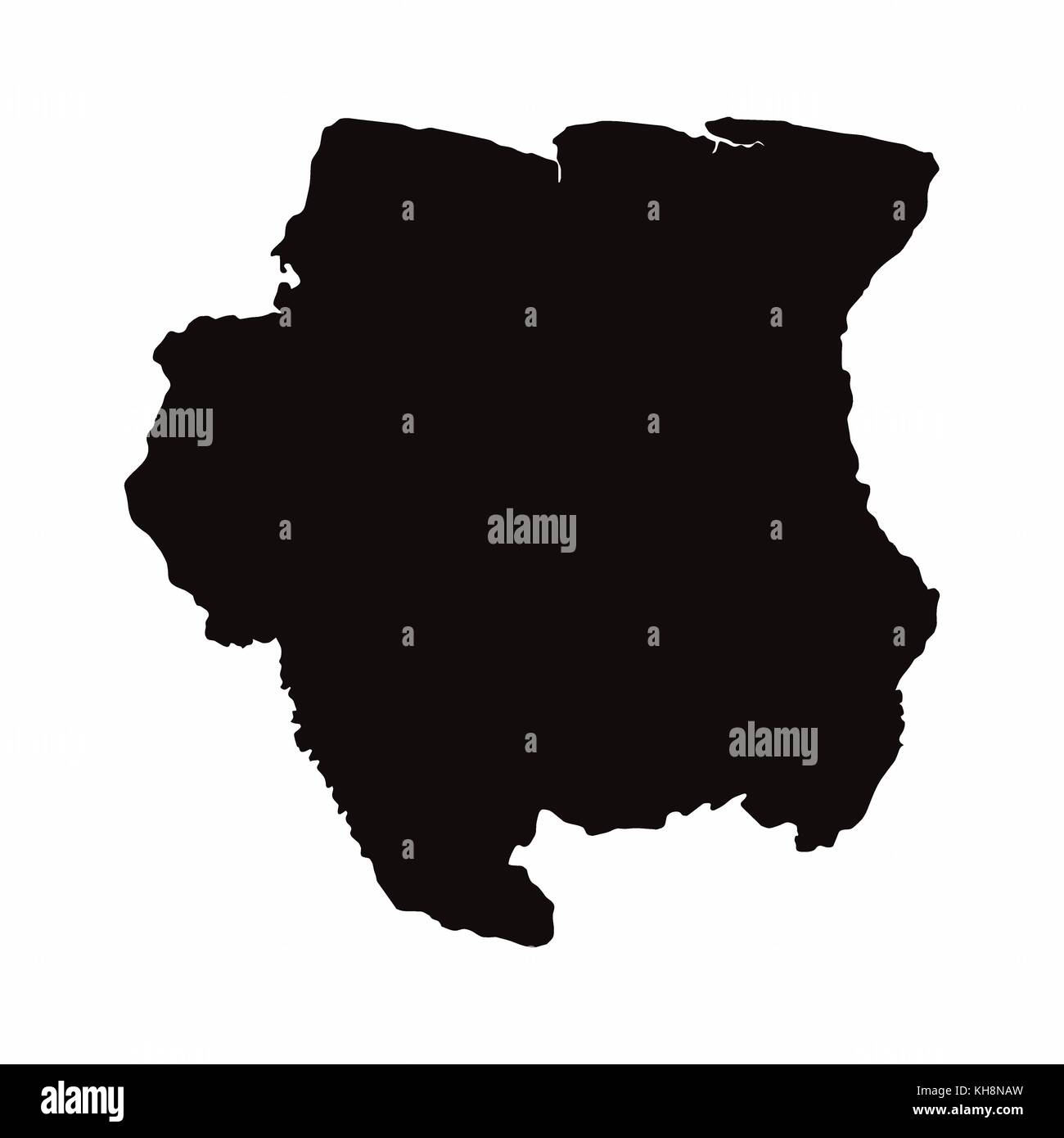 Suriname vector country map Stock Vector Image & Art - Alamy