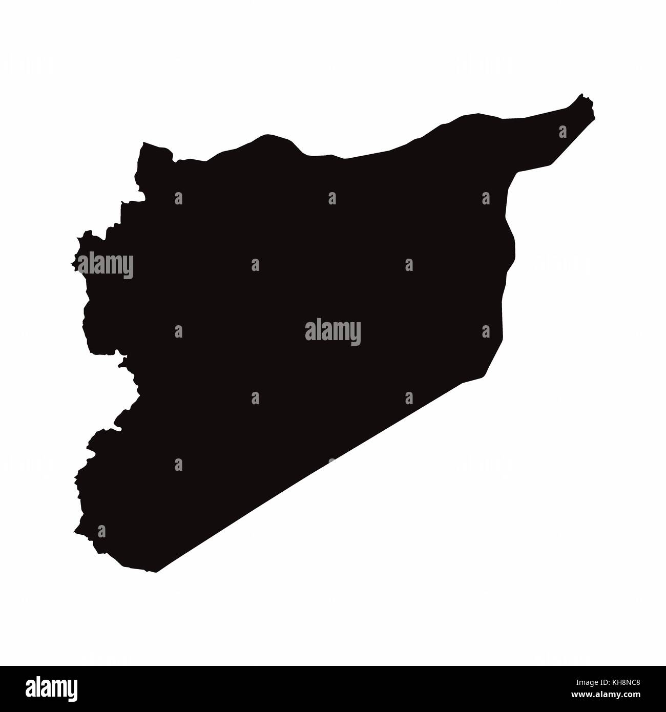 Syria vector country map Stock Vector Image & Art - Alamy