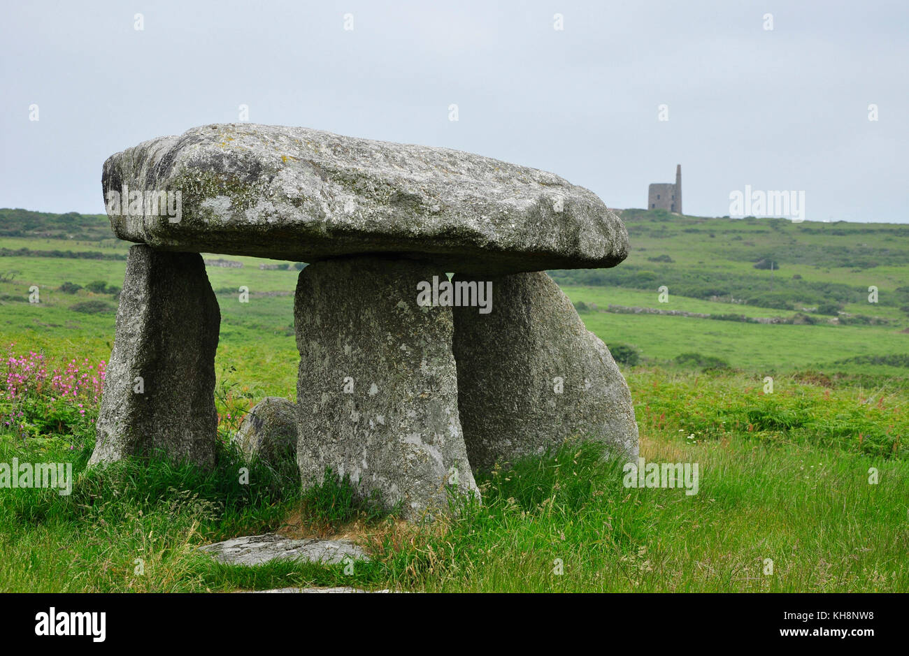 Lanyon Quoit a neolithic Dolmen.The remains of a burial chamberat ...