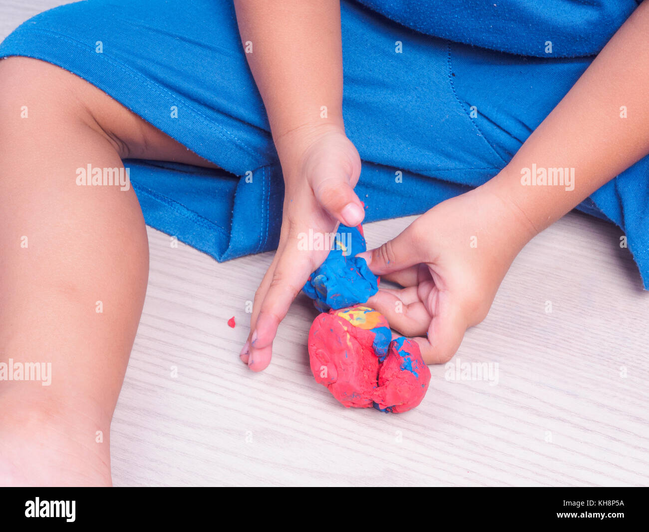 closeup of child play modeling clay Stock Photo - Alamy