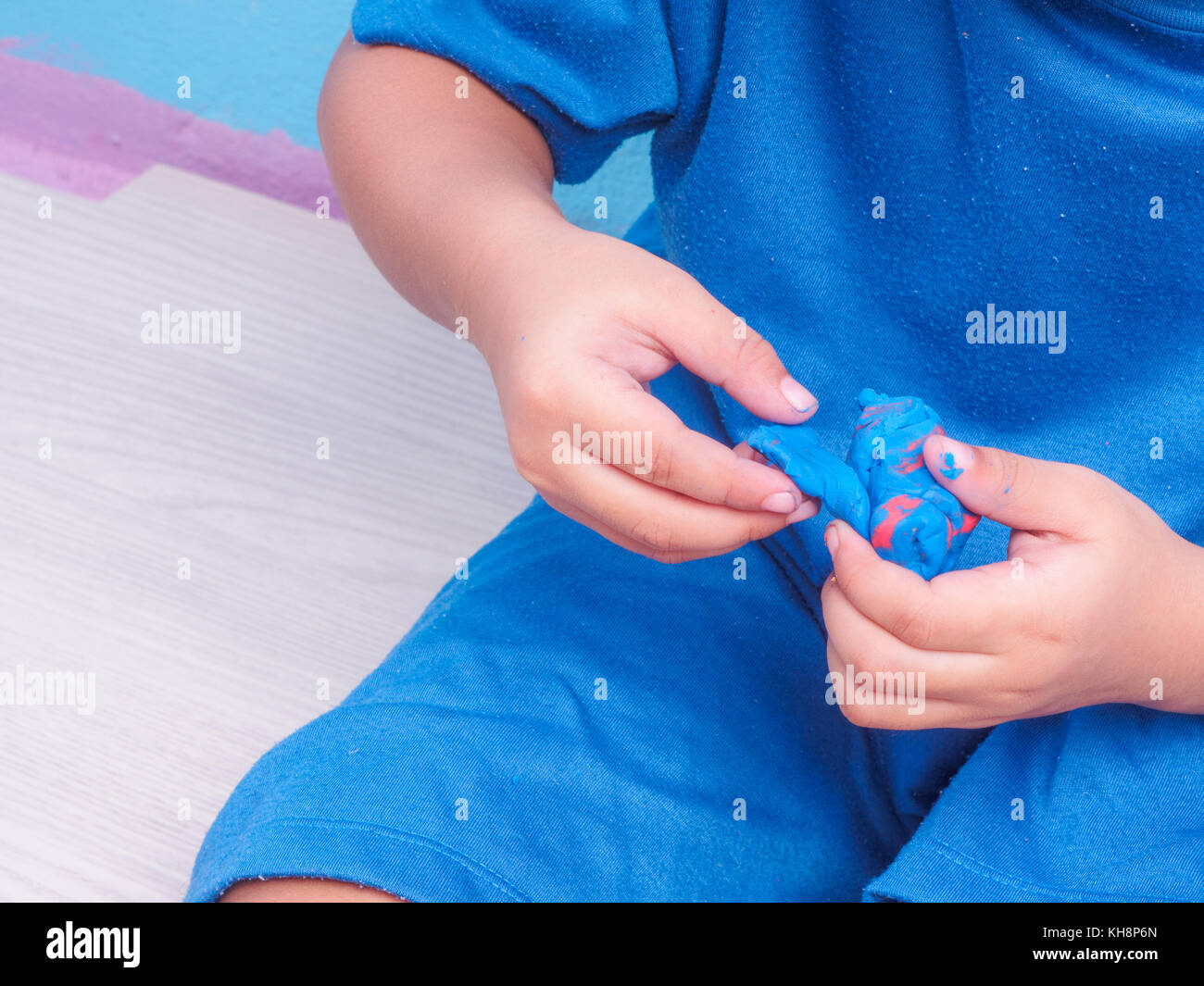 closeup of child play modeling clay Stock Photo - Alamy