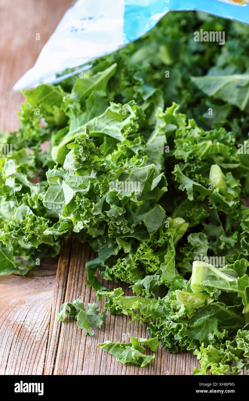 Healthy Raw Kale Salad Stock Photo - Alamy
