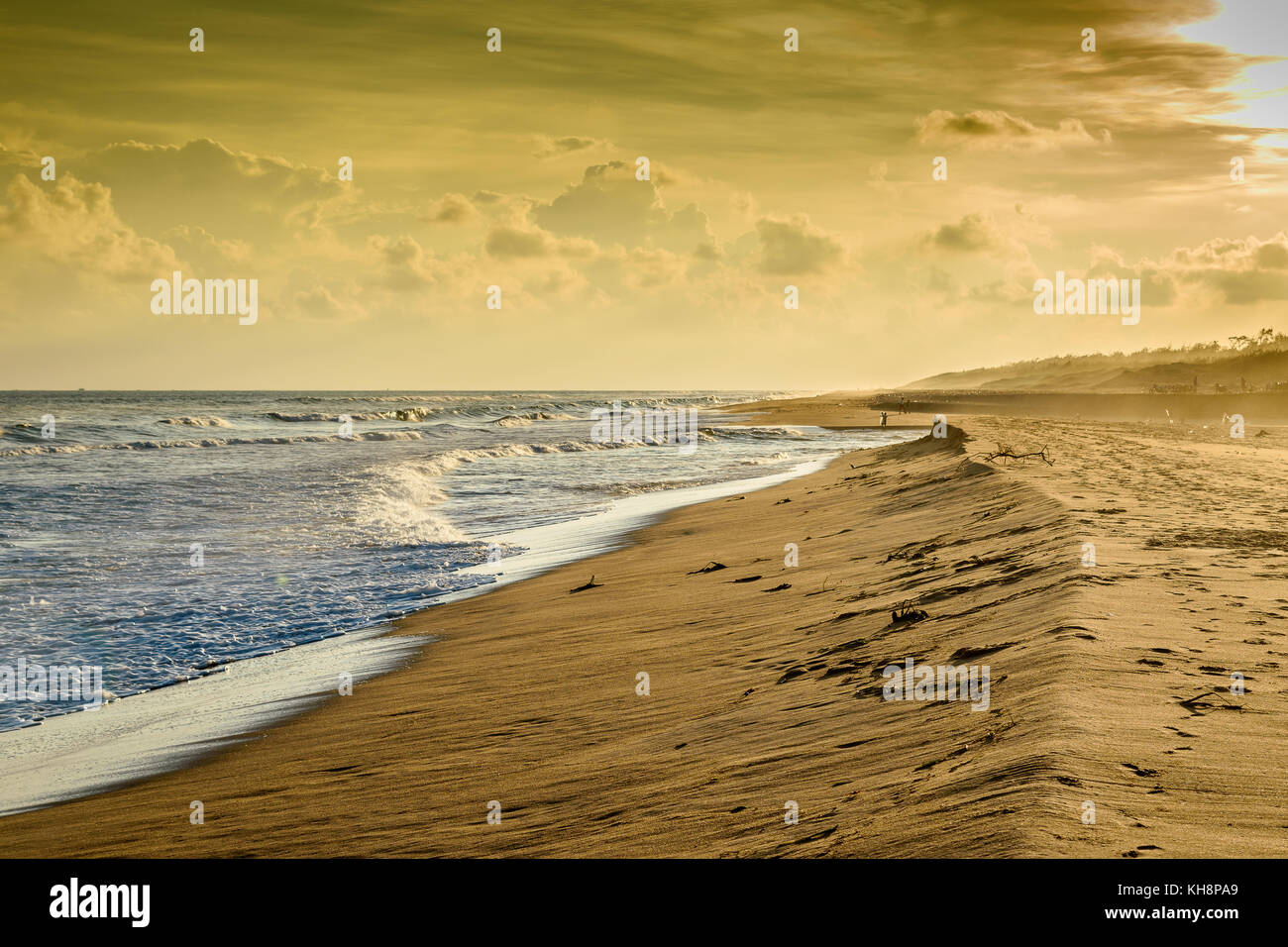 Puri beach at the time of Sunset Stock Photo - Alamy