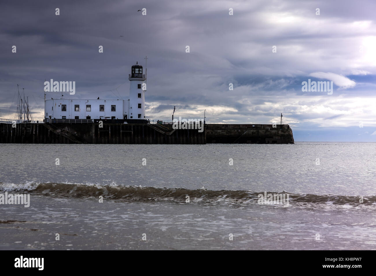 Scarborough Lighthouse, North Yorkshire, England Stock Photo - Alamy